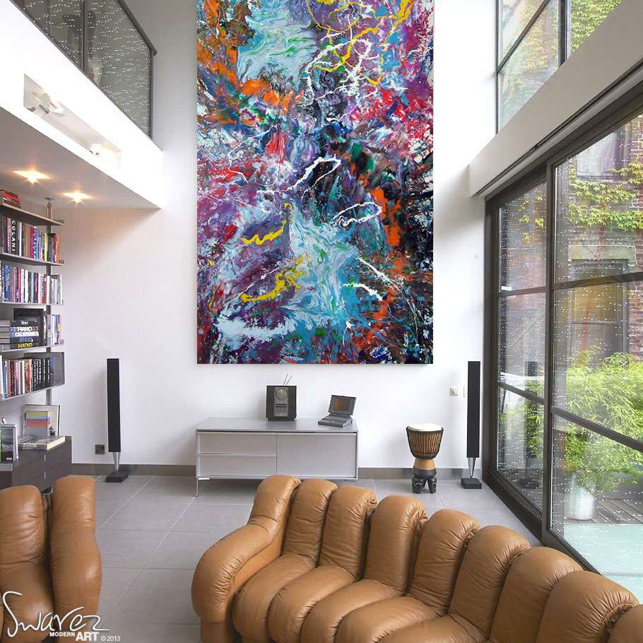 Large size multi-coloured painting SOLD | Defying Gravity
