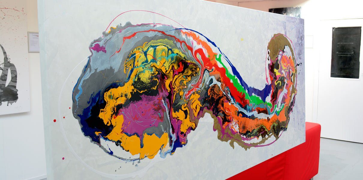 2.2 metre long abstract art | mulit-coloured painting | Swarez