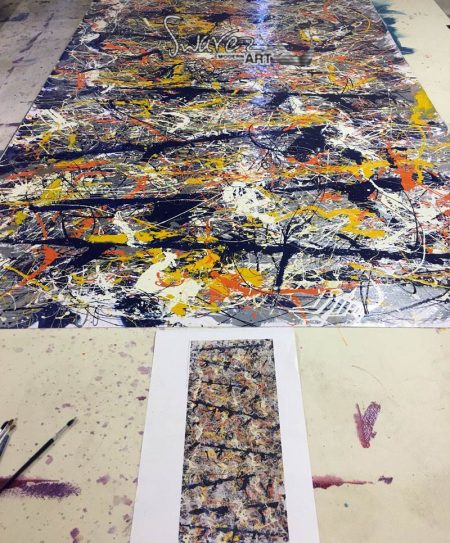 Blue Poles: Recreating Jackson Pollock's legendary painting by Swarez