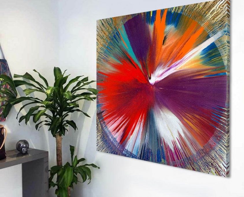 Large square abstract painting; a stunning original by Swarez Art
